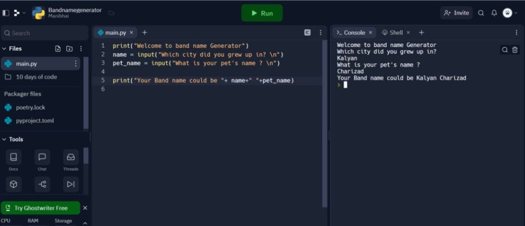 #python #100daysofcodechallenge #appbrewery | Manish Soni #python #100daysofcodechallenge #appbrewery | Manish Soni