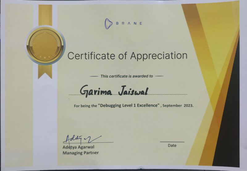 Garima Jaiswal on LinkedIn: #debuggingchampion | 14 comments Garima Jaiswal on LinkedIn: #debuggingchampion | 14 comments