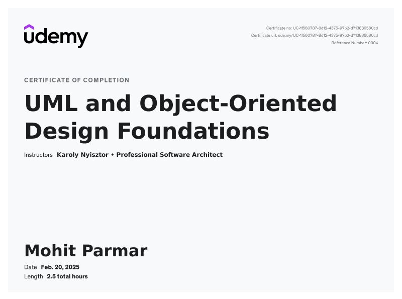 🚀 Just completed my UML (Unified Modeling Language) course on Udemy ... 🚀 Just completed my UML (Unified Modeling Language) course on Udemy ...