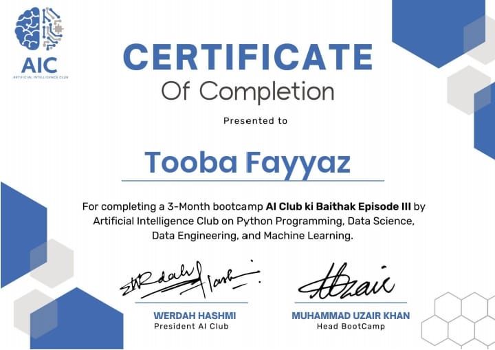 Tooba Fayyaz on LinkedIn: #datascience #machinelearning # ... Tooba Fayyaz on LinkedIn: #datascience #machinelearning # ...