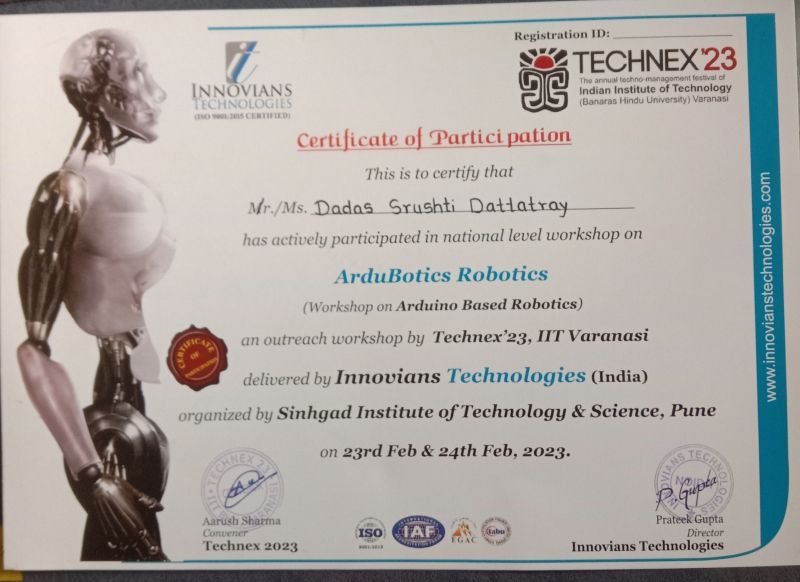 Srushti Dadas on LinkedIn: #robotics Srushti Dadas on LinkedIn: #robotics