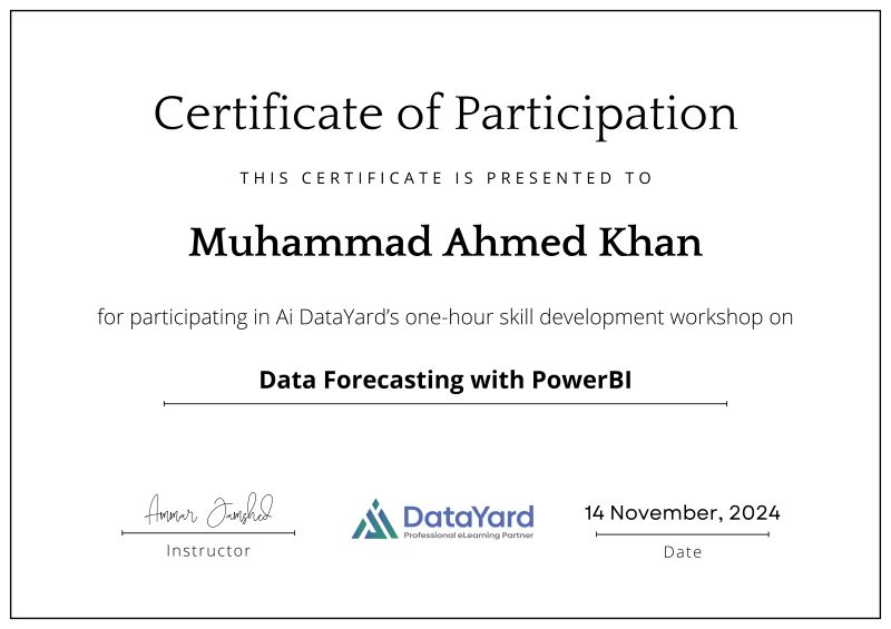 Muhammad Ahmed Khan on LinkedIn: #powerbi #sql #forecasting #dataanalytics Muhammad Ahmed Khan on LinkedIn: #powerbi #sql #forecasting #dataanalytics