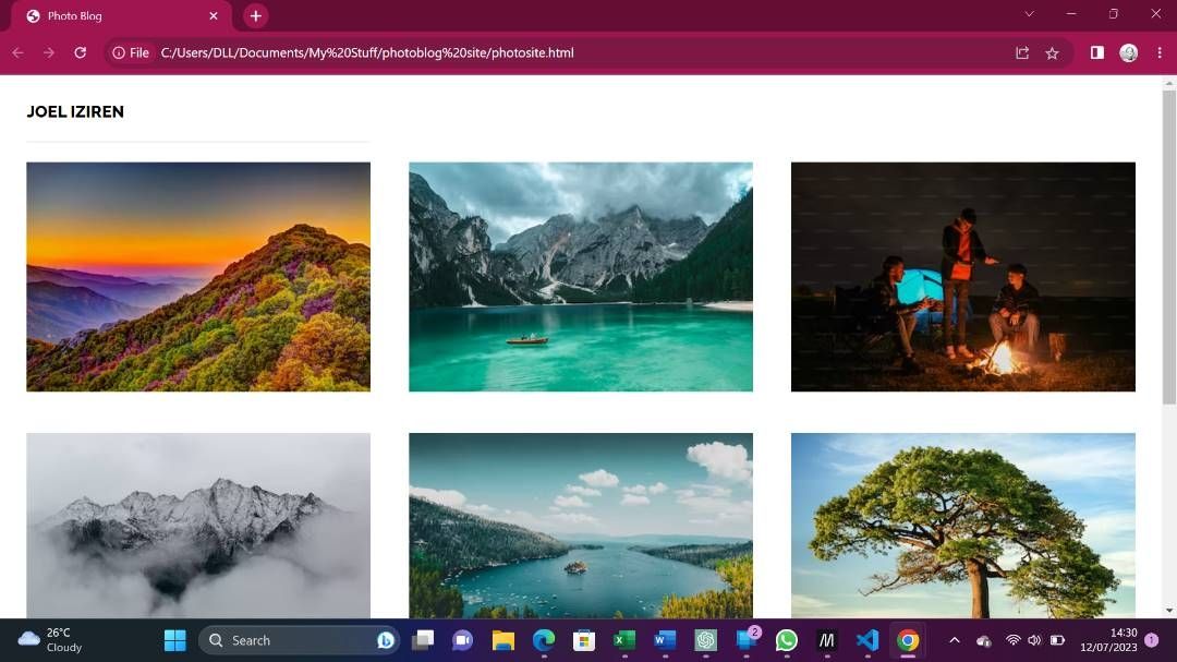 Joel Iziren on LinkedIn: #html #css #webdevelopment #photoblog Joel Iziren on LinkedIn: #html #css #webdevelopment #photoblog