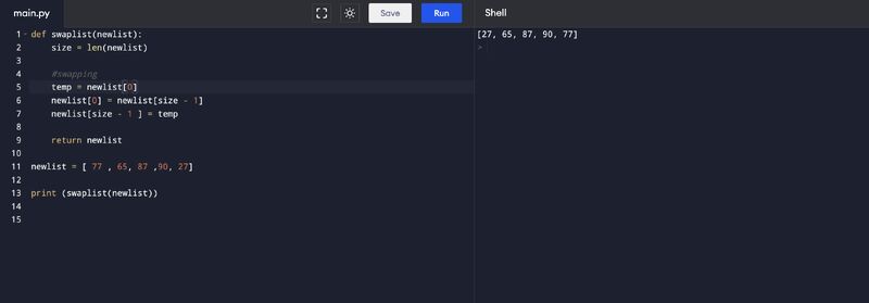 Mridang Lalwani on LinkedIn: Python program to interchange first and ... Mridang Lalwani on LinkedIn: Python program to interchange first and ...