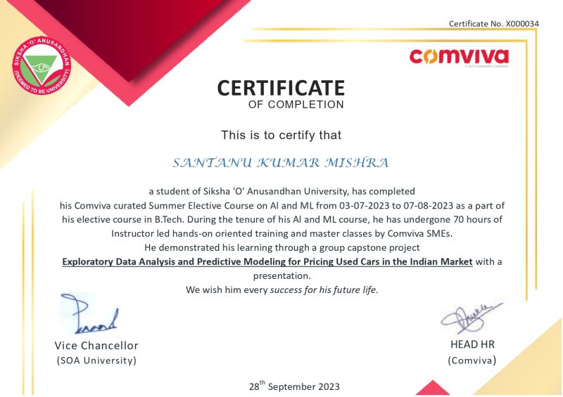 Santanu Kumar Mishra on LinkedIn: 🚀 Exciting News! 📊 Just received my ... Santanu Kumar Mishra on LinkedIn: 🚀 Exciting News! 📊 Just received my ...