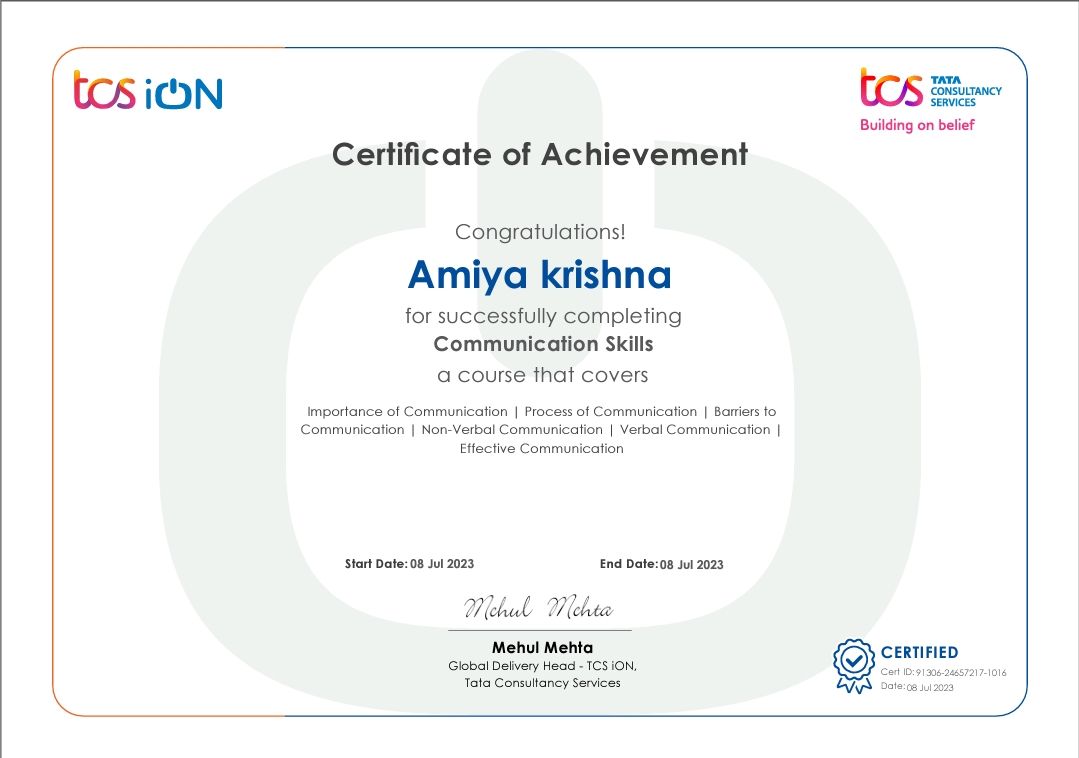 Amiya Krishna Mishra on LinkedIn: #tcsion #google #courses Amiya Krishna Mishra on LinkedIn: #tcsion #google #courses