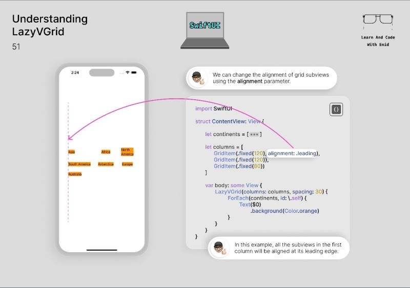 Learn And Code With Enid on LinkedIn: Change column subviews alignment ... Learn And Code With Enid on LinkedIn: Change column subviews alignment ...