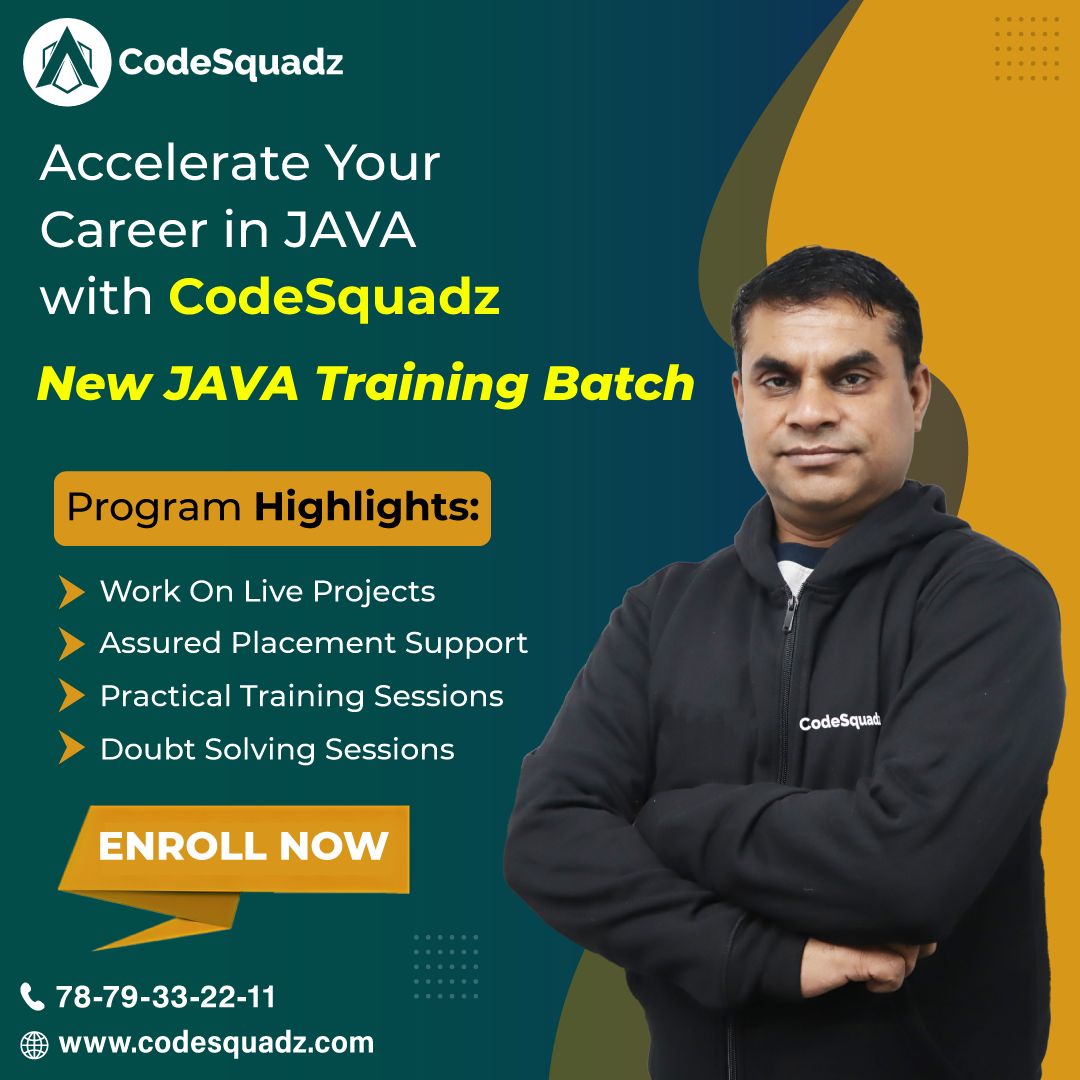 CodeSquadz on LinkedIn: #career #skills #javatraining #newbatch # ... CodeSquadz on LinkedIn: #career #skills #javatraining #newbatch # ...