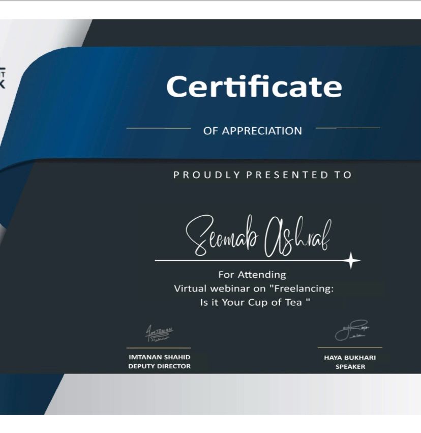 Engr. Seemab Ashraf on LinkedIn: Freelancing – Is It Your Cup of Tea ... Engr. Seemab Ashraf on LinkedIn: Freelancing – Is It Your Cup of Tea ...