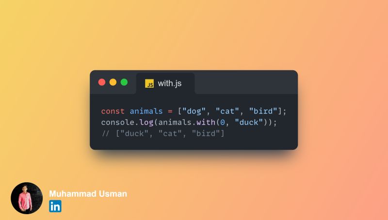 Muhammad Usman on LinkedIn: #javascript #js #arraymethods # ... Muhammad Usman on LinkedIn: #javascript #js #arraymethods # ...