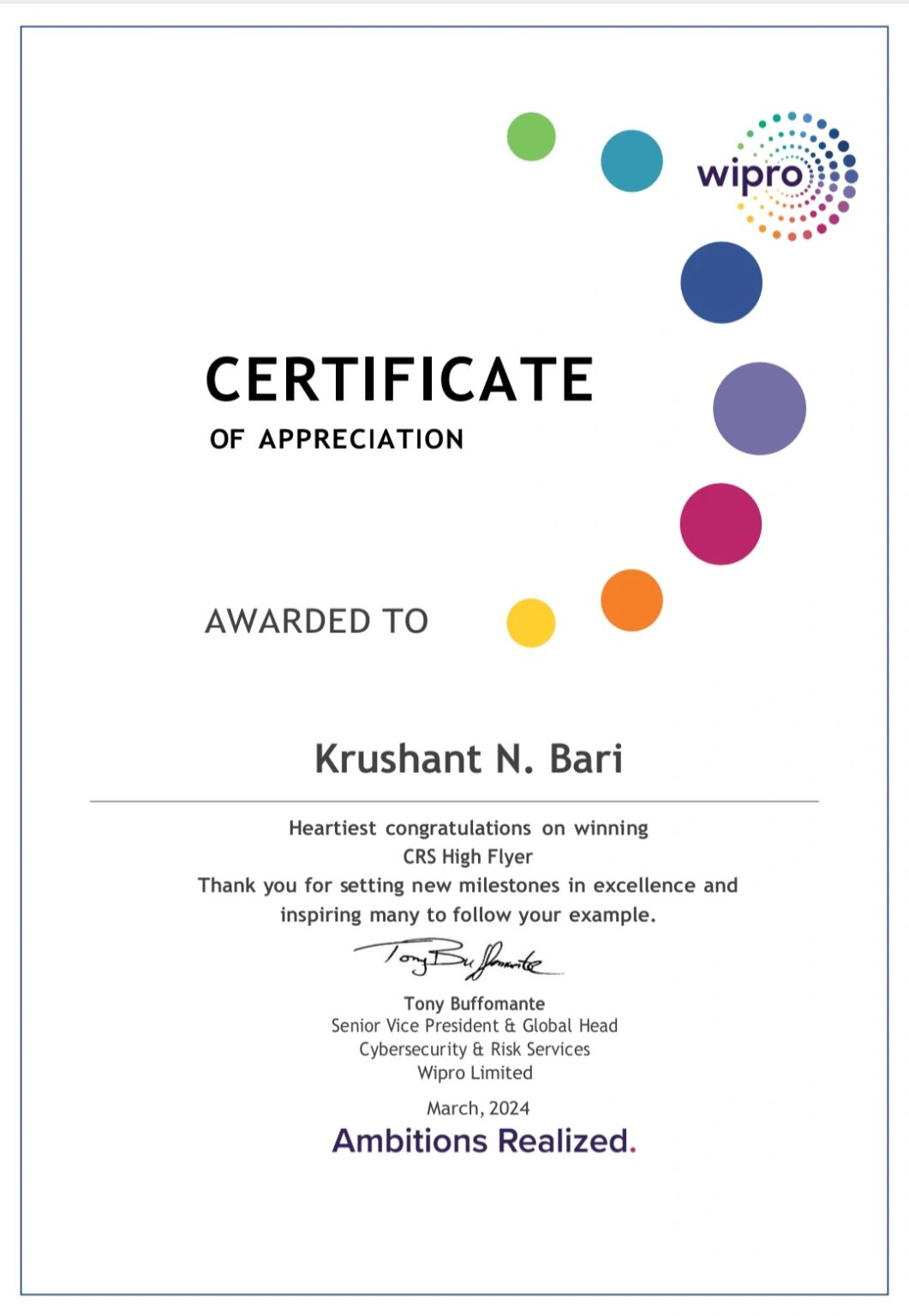 Krushant Bari on LinkedIn: Thank you Wipro | 10 comments Krushant Bari on LinkedIn: Thank you Wipro | 10 comments
