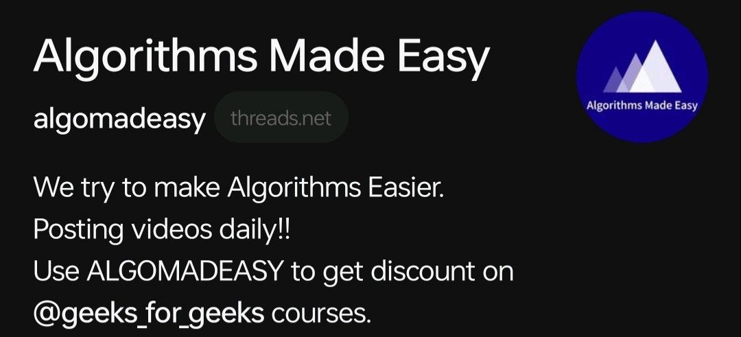 Algorithms Made Easy on LinkedIn: #threads Algorithms Made Easy on LinkedIn: #threads
