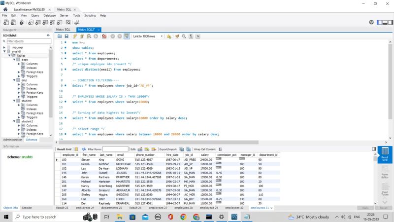 Srushti Parulkar on LinkedIn: #dataanalysis #database #sql #mysql Srushti Parulkar on LinkedIn: #dataanalysis #database #sql #mysql