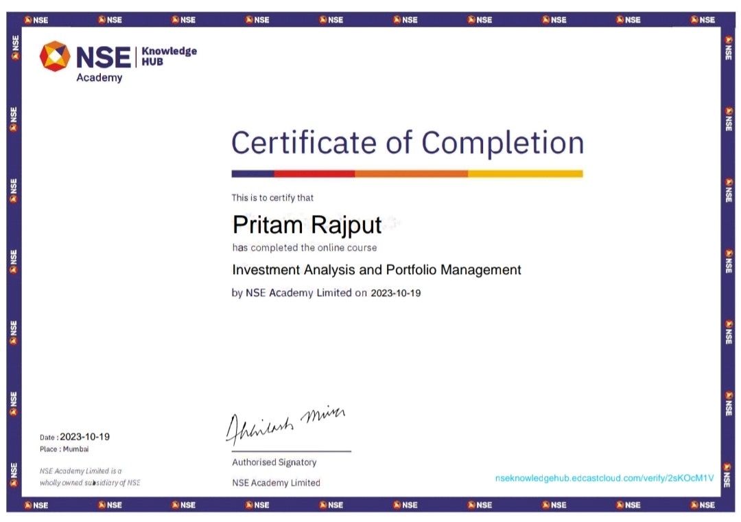 Pritam Rajput on LinkedIn: I’m happy to share that I’ve obtained a new ... Pritam Rajput on LinkedIn: I’m happy to share that I’ve obtained a new ...
