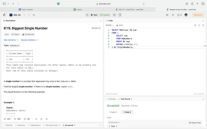 Vansh Nandan Mathur on LinkedIn: #30daysofcode #sql #leetcode # ... Vansh Nandan Mathur on LinkedIn: #30daysofcode #sql #leetcode # ...