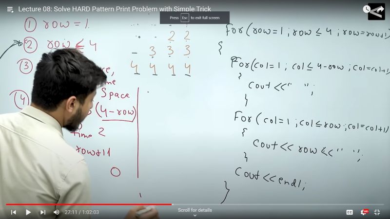 #datastructures #algorithms #cpp #patternprinting #180daysofdsa ... #datastructures #algorithms #cpp #patternprinting #180daysofdsa ...