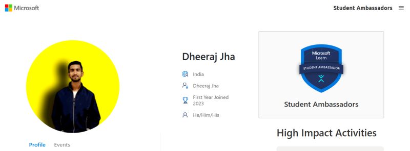 Working as a Microsoft Learn Student Ambassadors | Dheeraj Jha posted ... Working as a Microsoft Learn Student Ambassadors | Dheeraj Jha posted ...