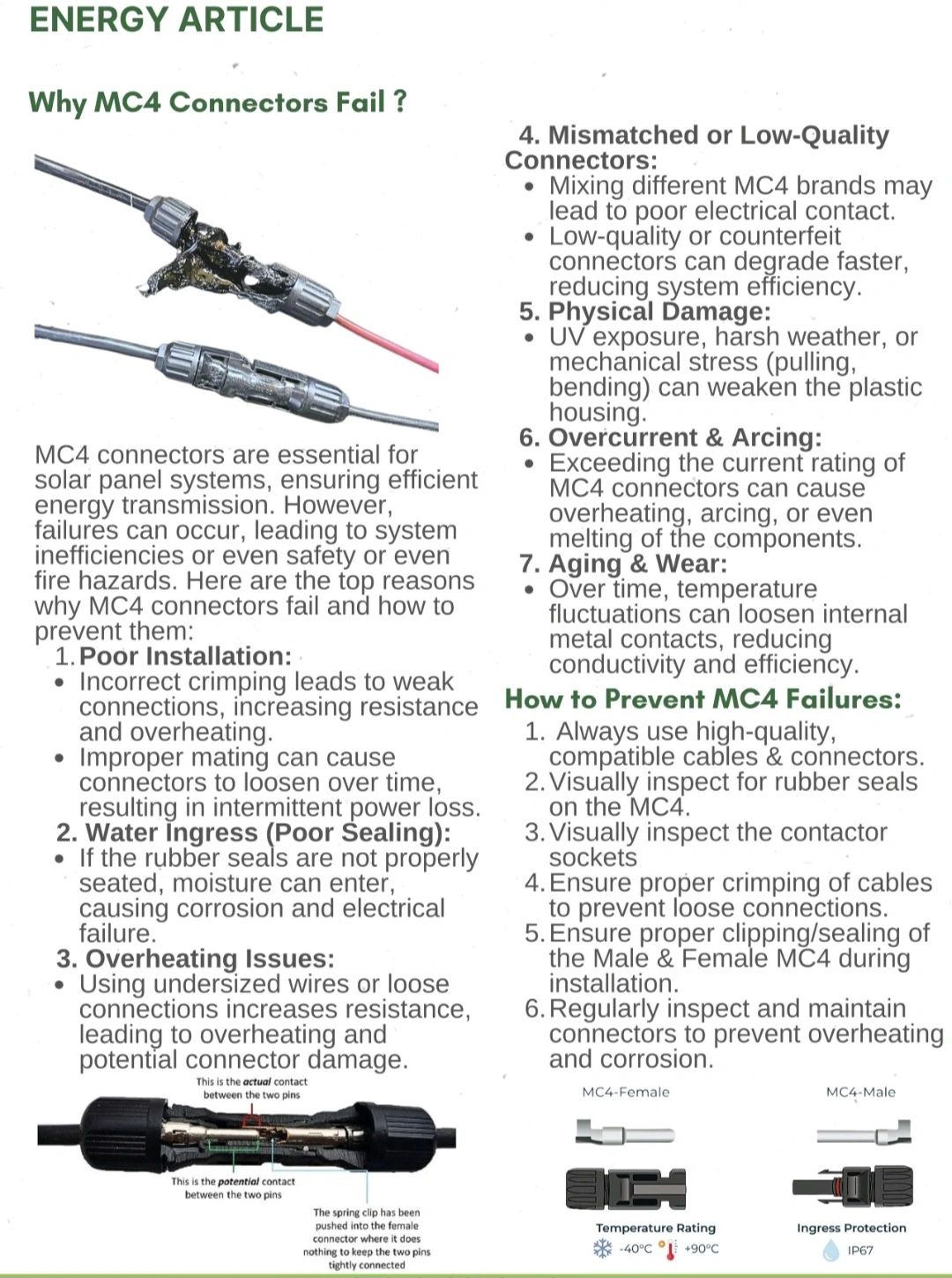 Preventing failure of MC4 connectors, | Nimesh prajapati Preventing failure of MC4 connectors, | Nimesh prajapati
