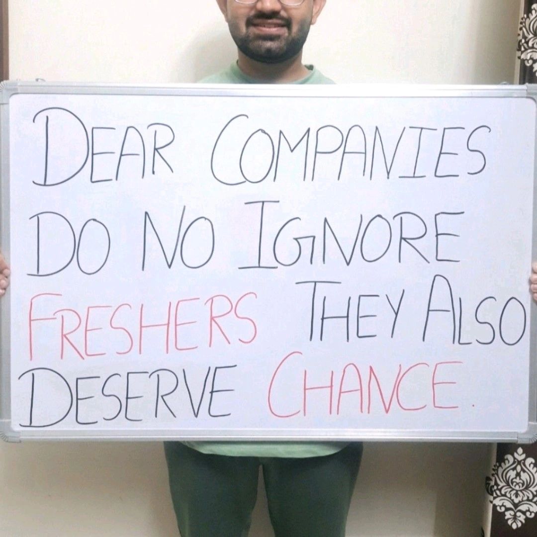 Shriyansh Gaur on LinkedIn: fresher also deserve chance Shriyansh Gaur on LinkedIn: fresher also deserve chance
