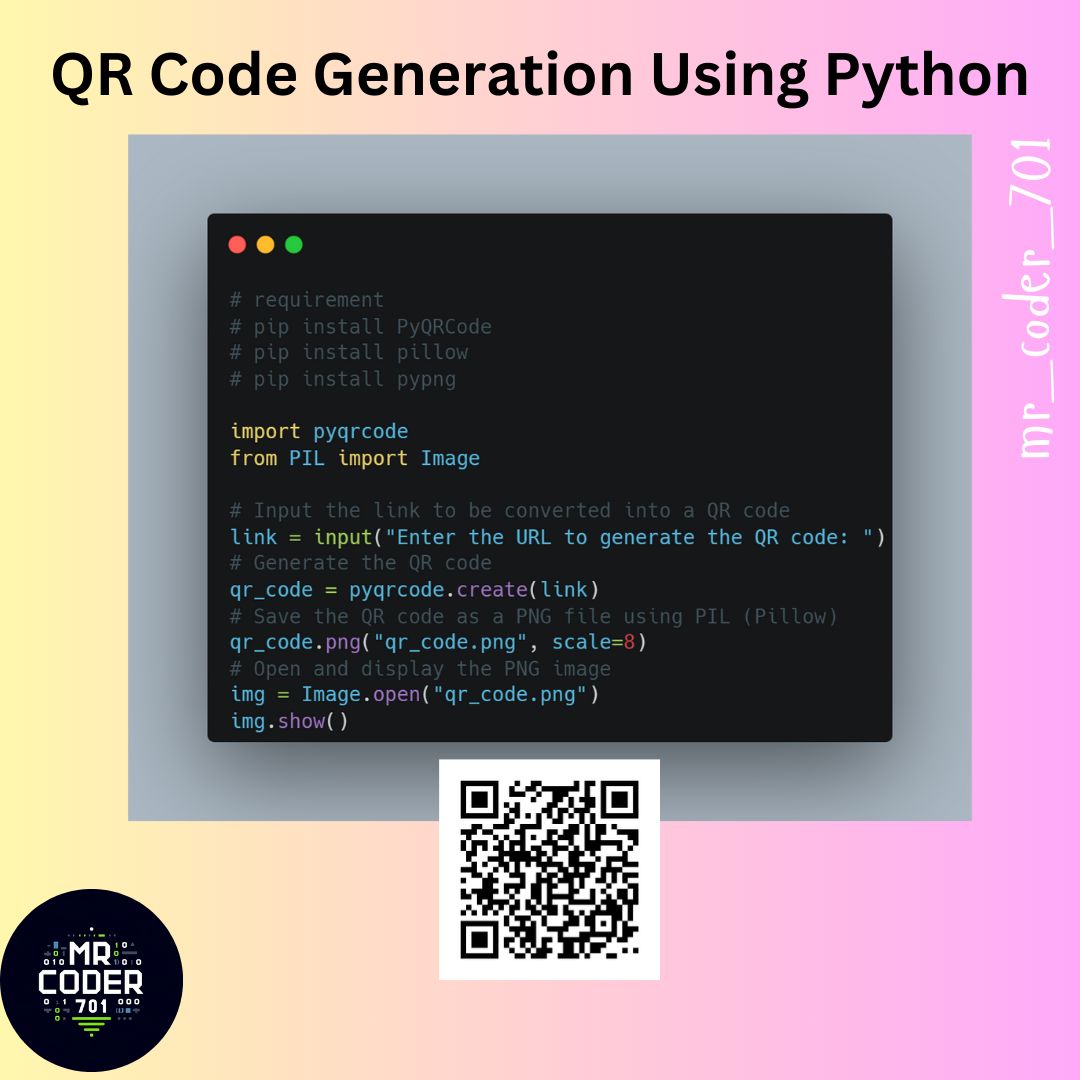 Gajanan Rajput on LinkedIn: #python #qrcode #coding #pil #pyqrcode # ... Gajanan Rajput on LinkedIn: #python #qrcode #coding #pil #pyqrcode # ...