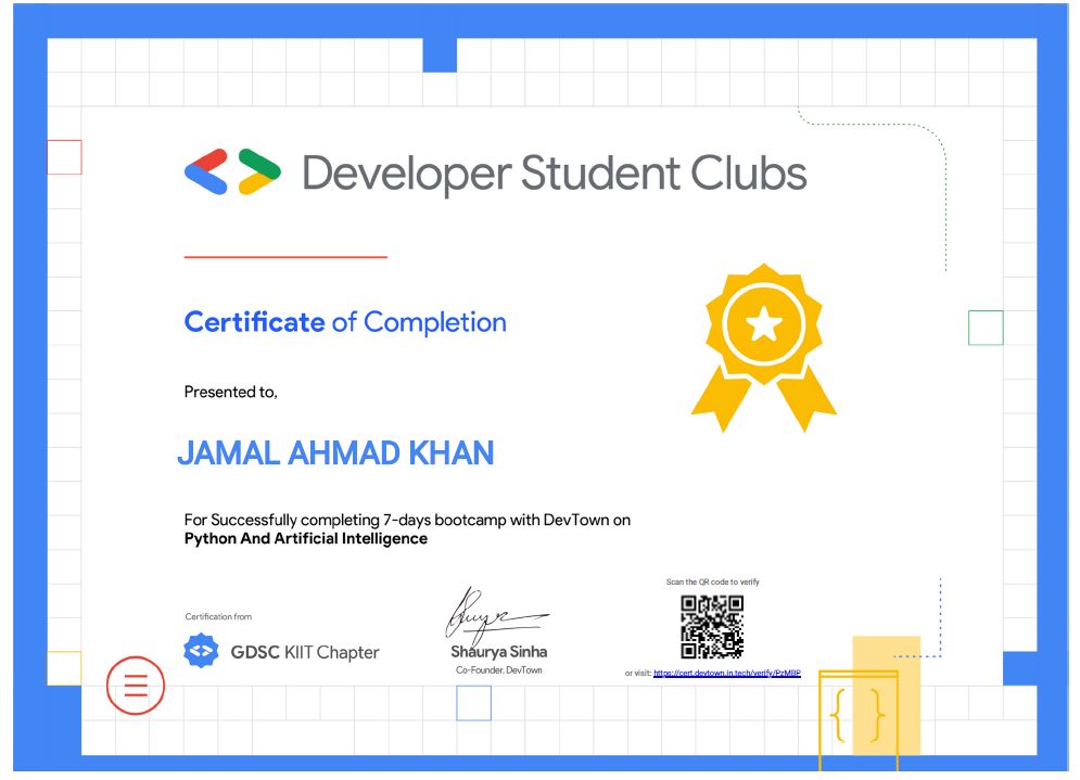Jamal Ahmad Khan on LinkedIn: #devtown #python #artificialintelligence ... Jamal Ahmad Khan on LinkedIn: #devtown #python #artificialintelligence ...