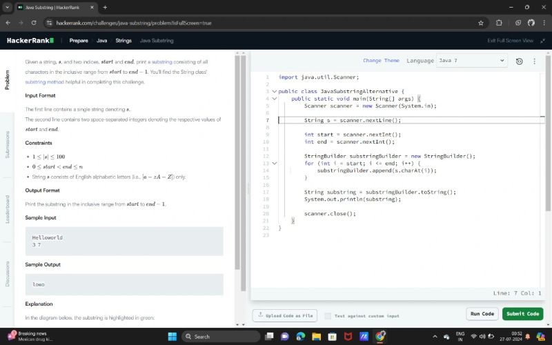 Day (64) of java challenge: Substring in Java | Utkarsh Sharma posted ... Day (64) of java challenge: Substring in Java | Utkarsh Sharma posted ...