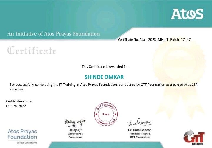 Omkar Shinde on LinkedIn: I successfully completed Omkar Shinde on LinkedIn: I successfully completed