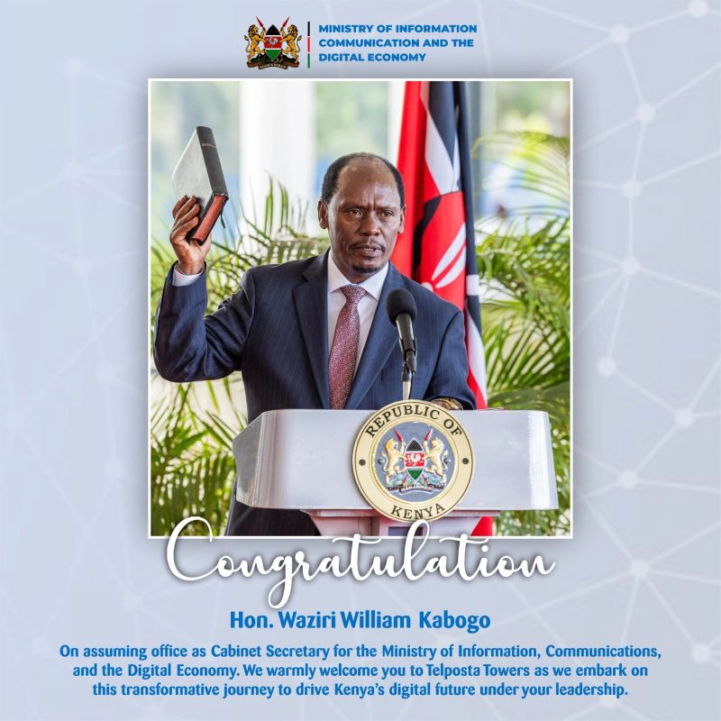 Eng.John Kipchumba Tanui,CBS,MBS on LinkedIn: Congratulations Waziri ... Eng.John Kipchumba Tanui,CBS,MBS on LinkedIn: Congratulations Waziri ...