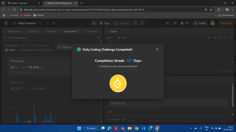 Day 187 of LeetCode Challange : | Nayan Sadariya Day 187 of LeetCode Challange : | Nayan Sadariya