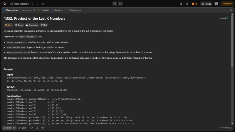 Shekhar Singh on LinkedIn: #dsa #java #leetcode #prefixproduct # ... Shekhar Singh on LinkedIn: #dsa #java #leetcode #prefixproduct # ...