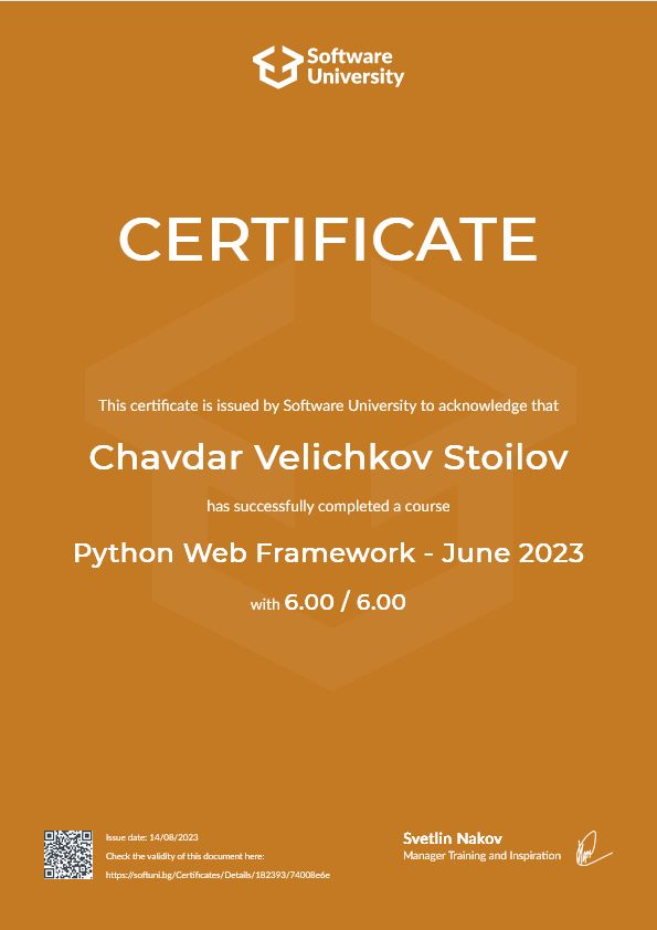 Chavdar Stoilov on LinkedIn: #python #djangoframework #django # ... Chavdar Stoilov on LinkedIn: #python #djangoframework #django # ...