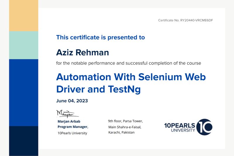 Aziz Ur Rehman on LinkedIn: #automationtesting #seleniumwebdriver # ... Aziz Ur Rehman on LinkedIn: #automationtesting #seleniumwebdriver # ...