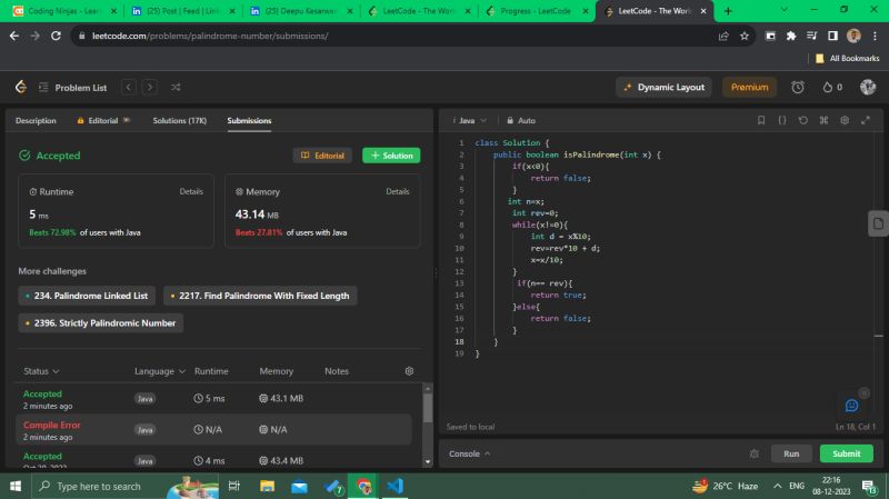Deepu Kesarwani on LinkedIn: #day2 #leetcode #consistent #day2 #comment ... Deepu Kesarwani on LinkedIn: #day2 #leetcode #consistent #day2 #comment ...