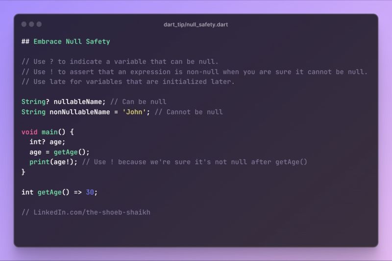 #tipoftheday #dart #flutter #flutterdeveloper | Shoeb Shaikh #tipoftheday #dart #flutter #flutterdeveloper | Shoeb Shaikh