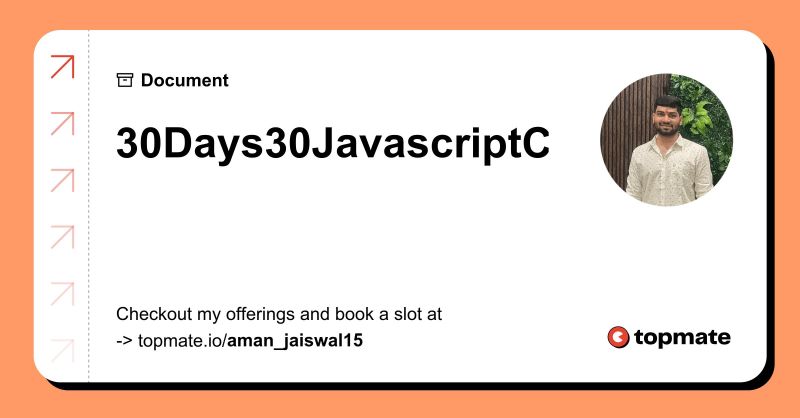 Aman Jaiswal on LinkedIn: #mentorship #givebacktocommunity #javascript ... Aman Jaiswal on LinkedIn: #mentorship #givebacktocommunity #javascript ...