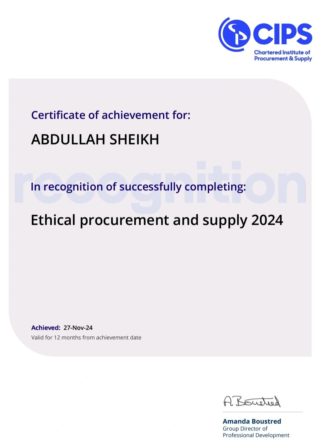 Abdullah Sheikh ,MBA on LinkedIn: #cips #ethicalprocurement #sustainability Abdullah Sheikh ,MBA on LinkedIn: #cips #ethicalprocurement #sustainability