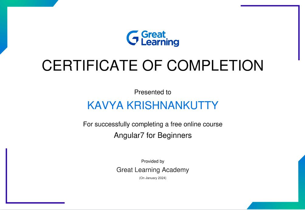 Kavya Krishnankutty on LinkedIn: #angular Kavya Krishnankutty on LinkedIn: #angular