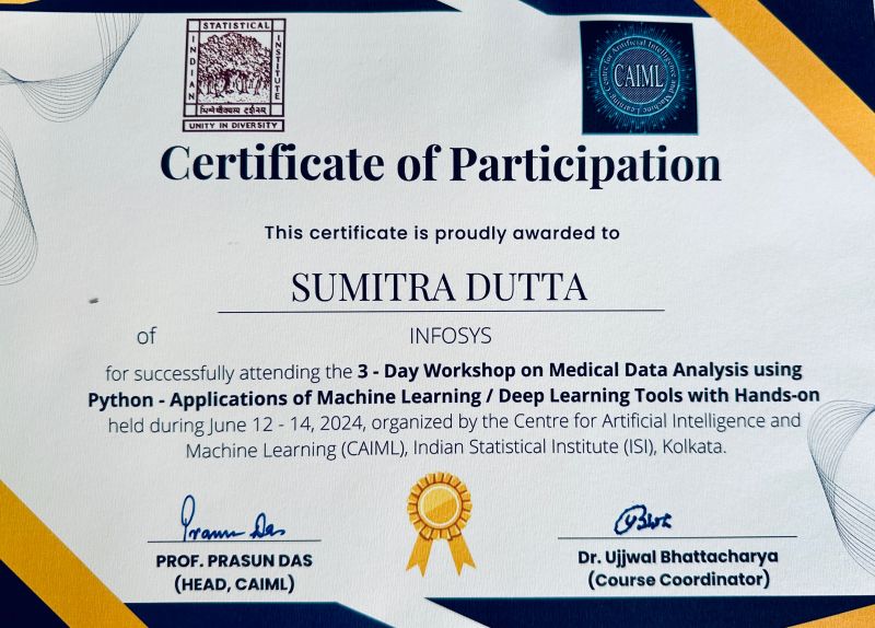 #machinelearning #deeplearning #medicaldataanalysis… | Sumitra Dutta #machinelearning #deeplearning #medicaldataanalysis… | Sumitra Dutta