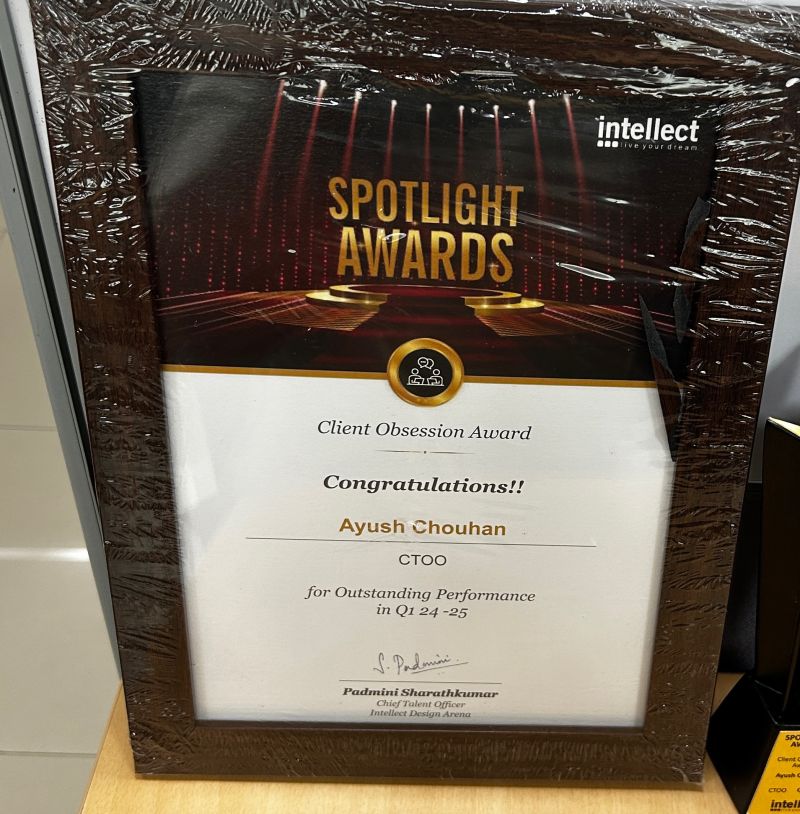 Ayush Chouhan on LinkedIn: #grateful #clientobsession #spotlightaward # ... Ayush Chouhan on LinkedIn: #grateful #clientobsession #spotlightaward # ...