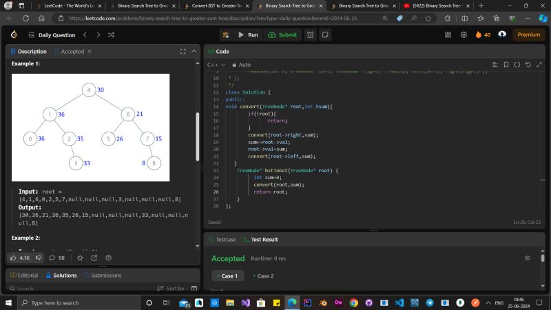 LeetCode: A Search Tree to Greater Sum Tree | Akshat kumar posted on ... LeetCode: A Search Tree to Greater Sum Tree | Akshat kumar posted on ...
