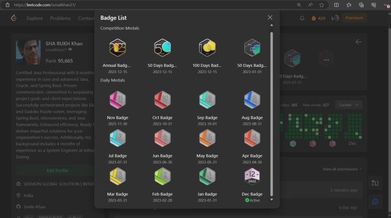 Pathan Ismailkhan on LinkedIn: LeetCode Badges ️🔥 Pathan Ismailkhan on LinkedIn: LeetCode Badges ️🔥