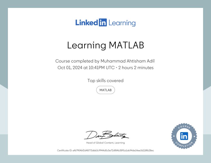 Muhammad Ahtisham Adil on LinkedIn: Certificate of Completion Muhammad Ahtisham Adil on LinkedIn: Certificate of Completion