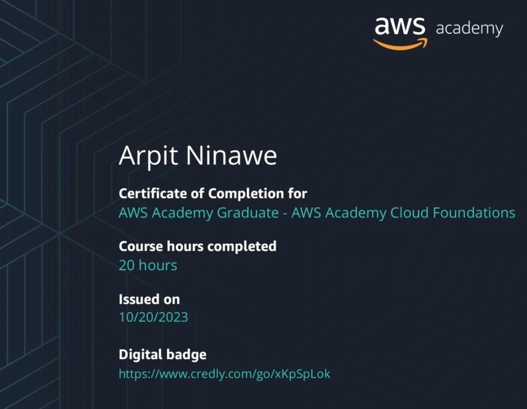 Cloud virtual internship | Arpit Ninawe Cloud virtual internship | Arpit Ninawe
