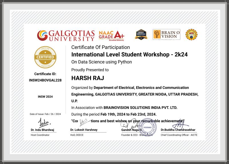 Harsh Raj on LinkedIn: #datascience #python #galgotiasuniversity # ... Harsh Raj on LinkedIn: #datascience #python #galgotiasuniversity # ...