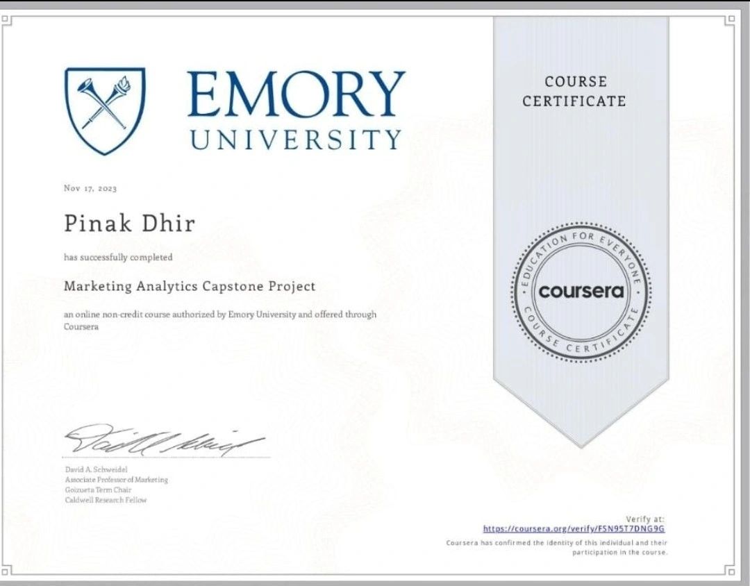 Pinak Dhir on LinkedIn: #marketing #coursera #chitkarau #chitkarauniversity Pinak Dhir on LinkedIn: #marketing #coursera #chitkarau #chitkarauniversity