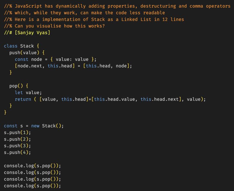 Sanjay ๐ฎ๐ณ VYAS on LinkedIn: #programming #javascript #stack Sanjay ๐ฎ๐ณ VYAS on LinkedIn: #programming #javascript #stack