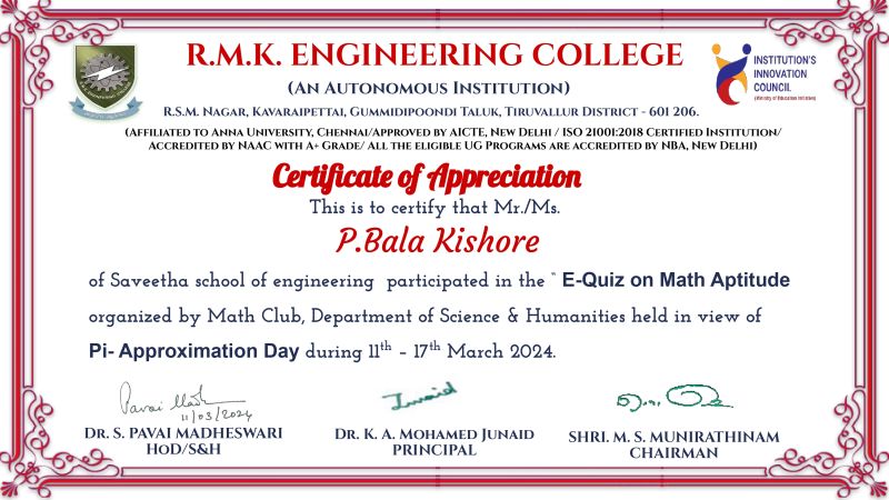 Kishore Kishore on LinkedIn: #mathaptitude #continuouslearning # ... Kishore Kishore on LinkedIn: #mathaptitude #continuouslearning # ...