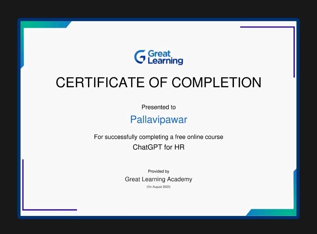 PALLAVI PAWAR on LinkedIn: #greatlearning #chatgpt # ... PALLAVI PAWAR on LinkedIn: #greatlearning #chatgpt # ...