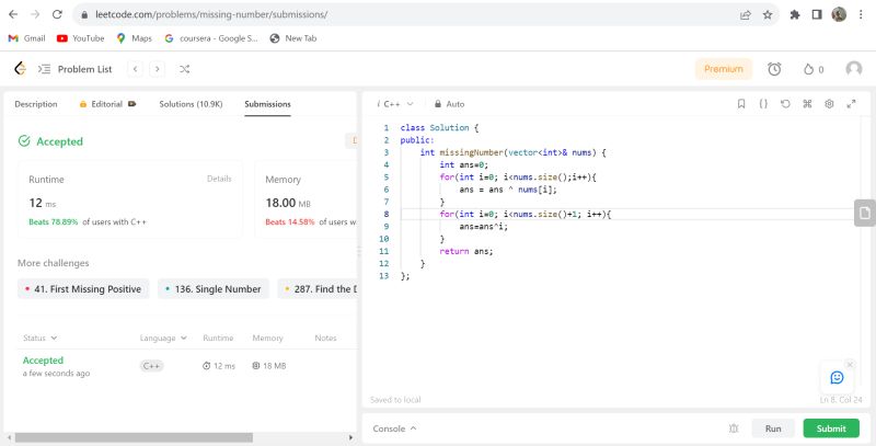 Devesh Rehan on LinkedIn: LEETCODE Q-268 - Missing Number when it gets ... Devesh Rehan on LinkedIn: LEETCODE Q-268 - Missing Number when it gets ...