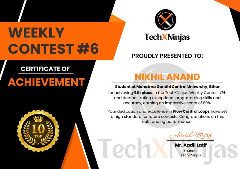 Nikhil Anand on LinkedIn: #techachievement #programmingpassion # ... Nikhil Anand on LinkedIn: #techachievement #programmingpassion # ...